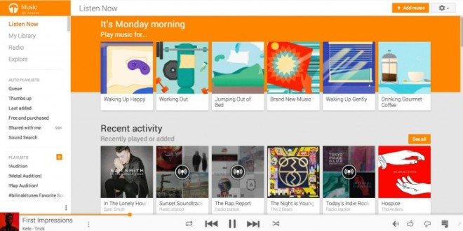 Arrivano le playlist contestuali in Google Play Music