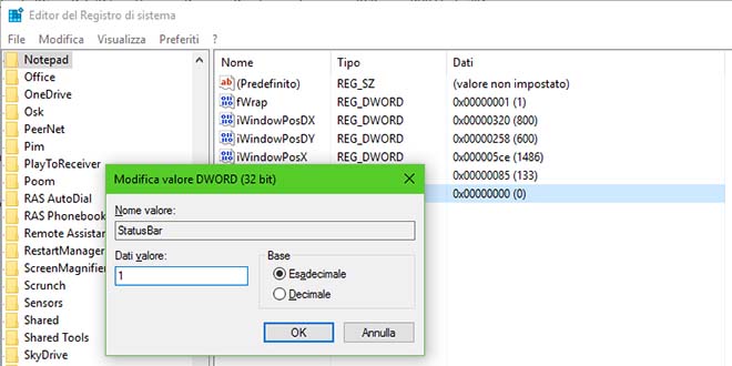 Come ripristinare la barra di stato di Blocco Note - PC Professionale