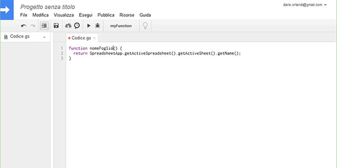 Come ricavare con uno script il nome del foglio in Google Sheets - PC ...
