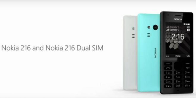 Microsoft presenta il nuovo feature phone Nokia 216