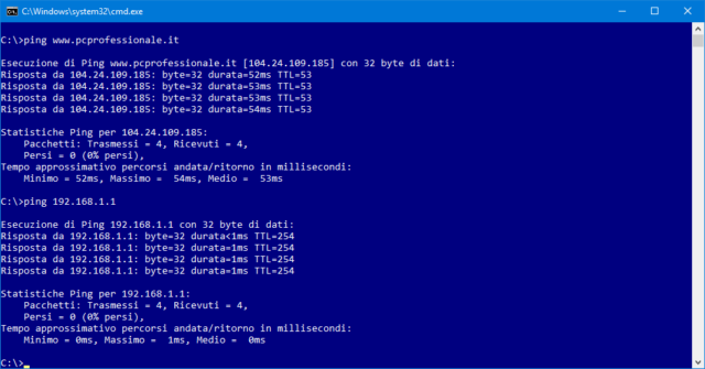 Come usare il comando ping per testare le connessioni di rete - PC ...