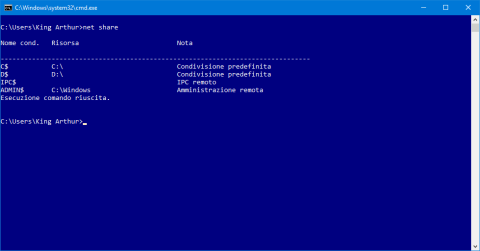 Come elencare le condivisioni di rete dalla riga di comando di Windows