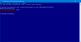 Visualizzare la product key di Windows 10 dalla riga di comando