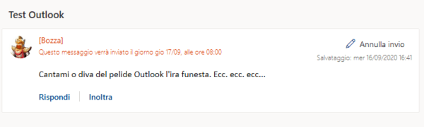 Programmare l’invio posticipato delle e-mail con Outlook.com