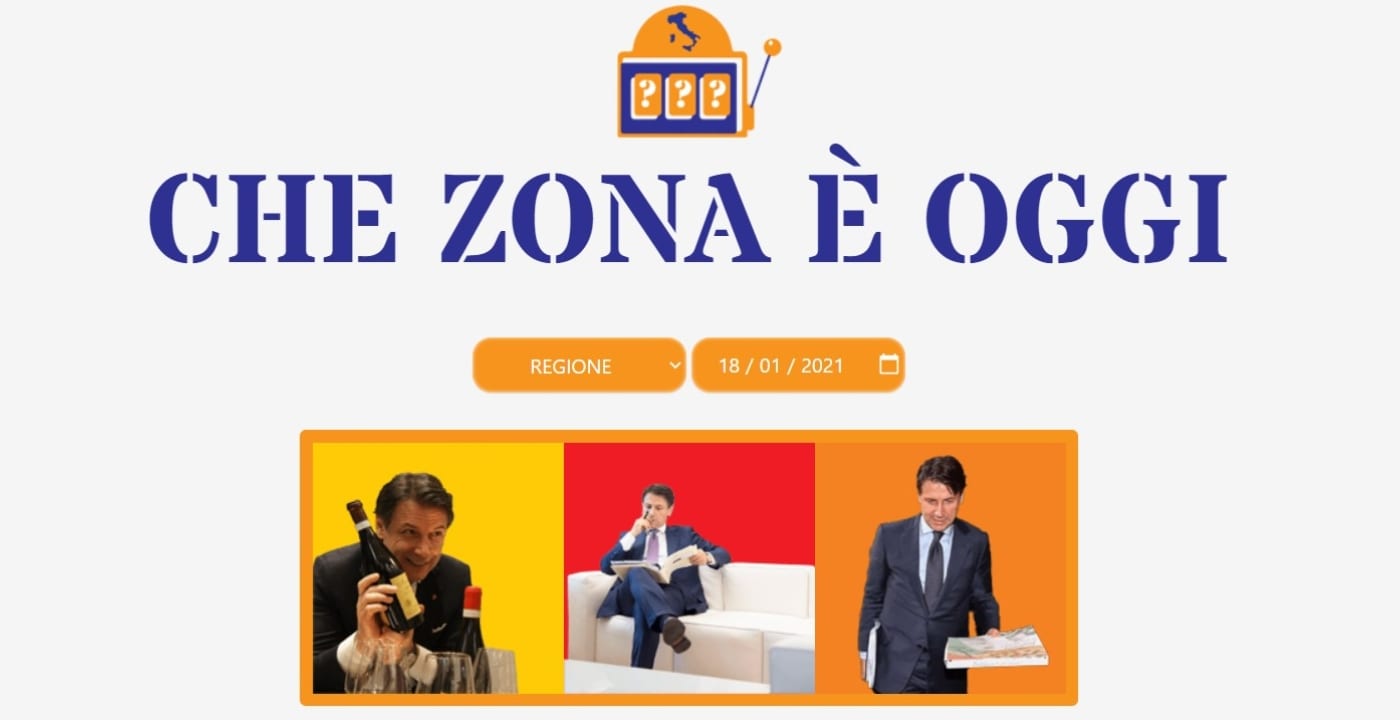 In che zona siamo oggi? Arriva il sito che lo spiega in modo semplice