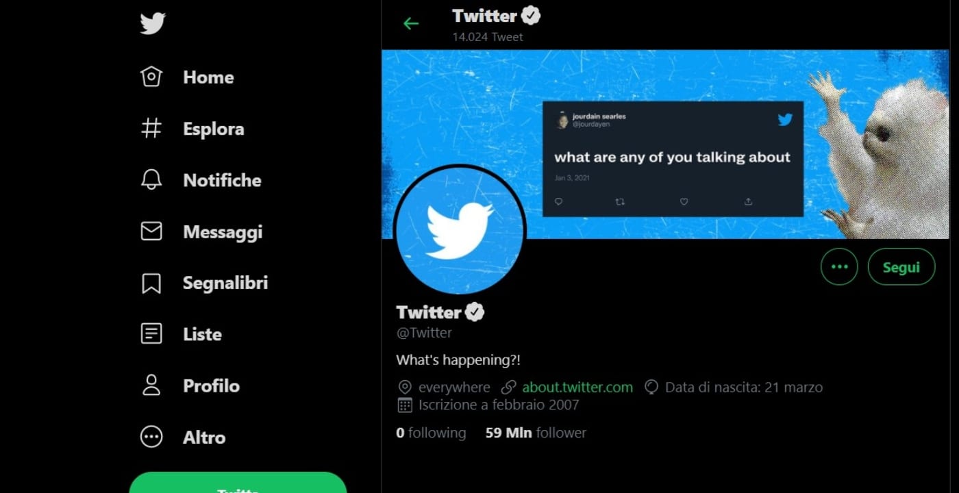 Come mettere la Dark Mode di Twitter su PC e cambiare i colori