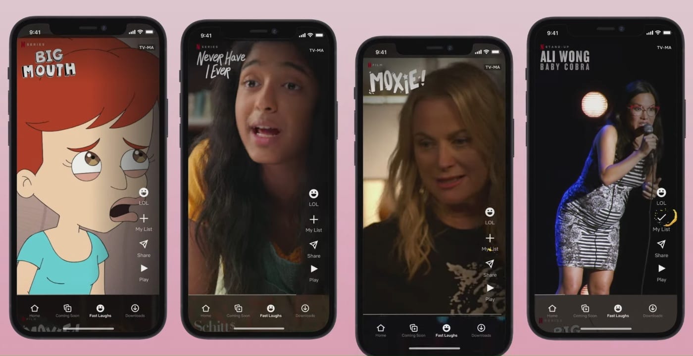Netflix Fast Laughs: cos'è e come funziona il clone di TikTok