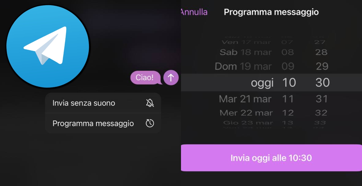 Come programmare i messaggi su Telegram