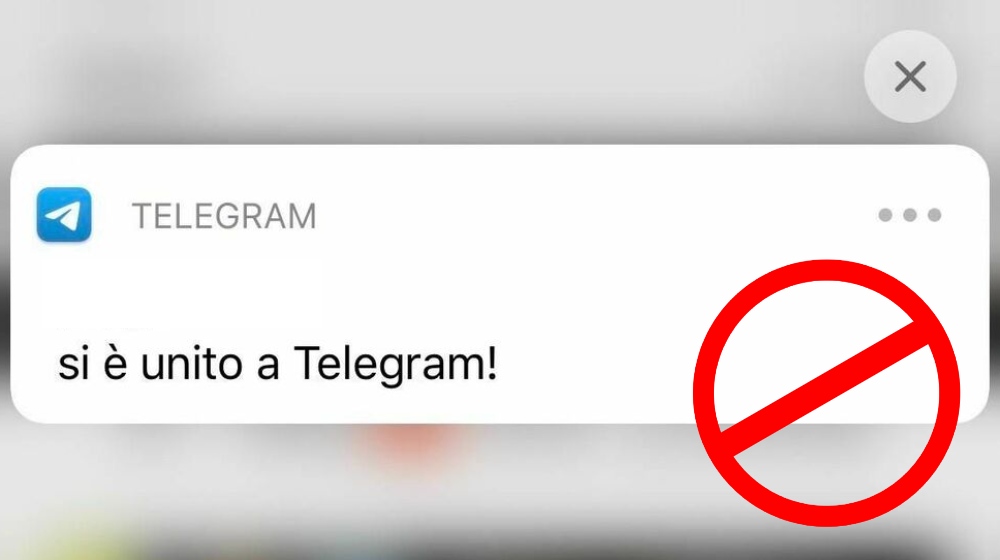 Come disattivare le notifiche "si è unito a Telegram"