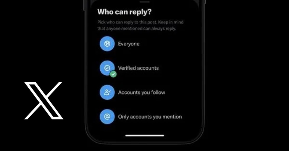 Su X si possono limitare le risposte ai post solo agli utenti verificati