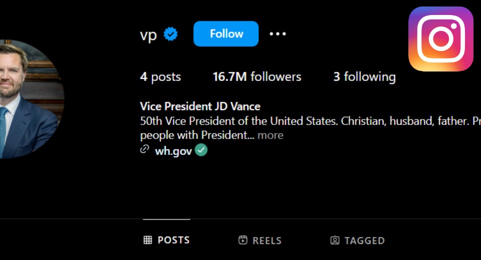 Perché su Instagram segui il vice di Trump Vance senza averlo fatto