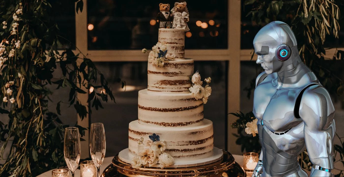 RoboCake , la torta nuziale robotica interamente commestibile