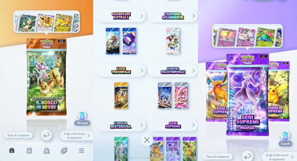 Pokémon TCG Pocket, come aprire vecchi pacchetti